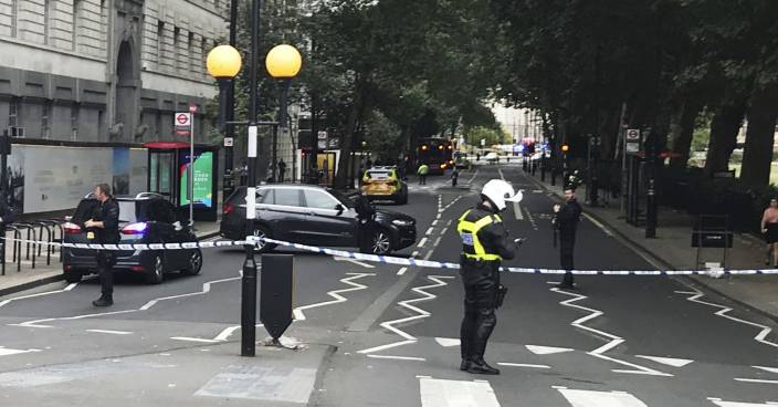 The Latest: No life-threatening injuries in London crash