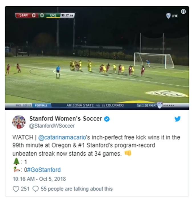 Watch: College footballer scores keepy-uppy screamer