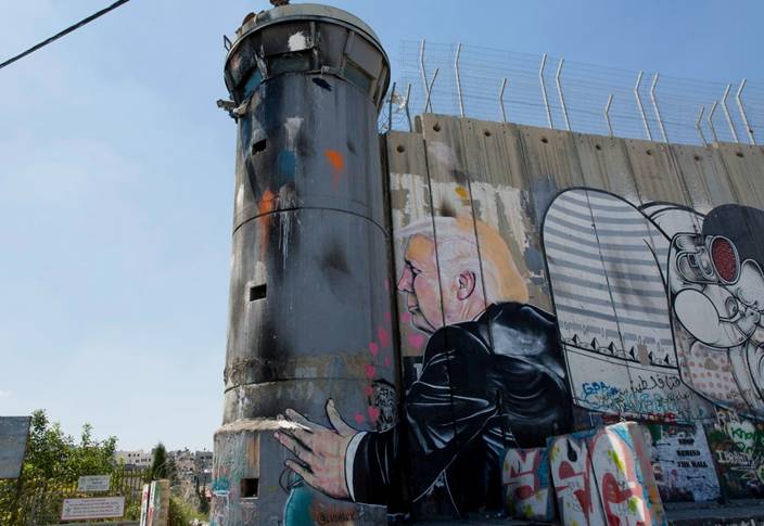 2 huge Trump murals appear on West Bank barrier | BP Global